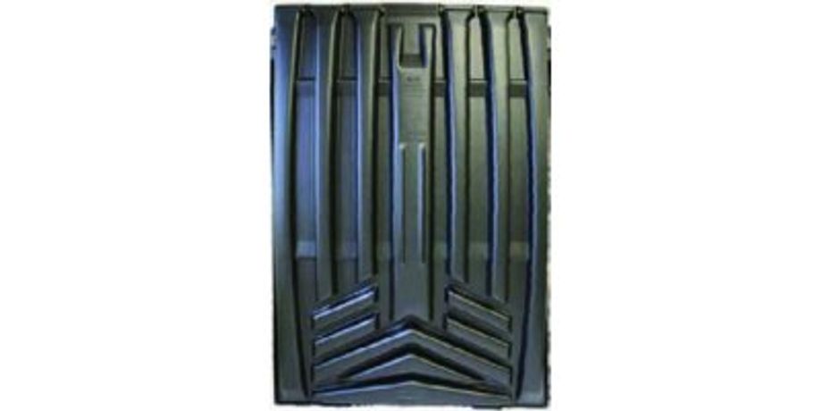 Dumpster Lids - Front Load Double Impact Wedge Chevron Lid By ...