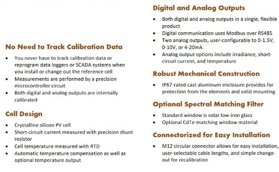 Atonometrics RC18 Series PV Reference Cell For Digital & Analog ...
