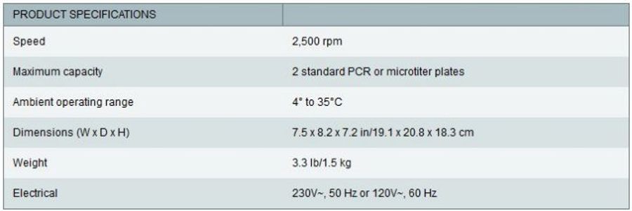 Labnet - MPS 1000 - Laboratory Centrifuge - Mini PCR Plate Spinner By ...