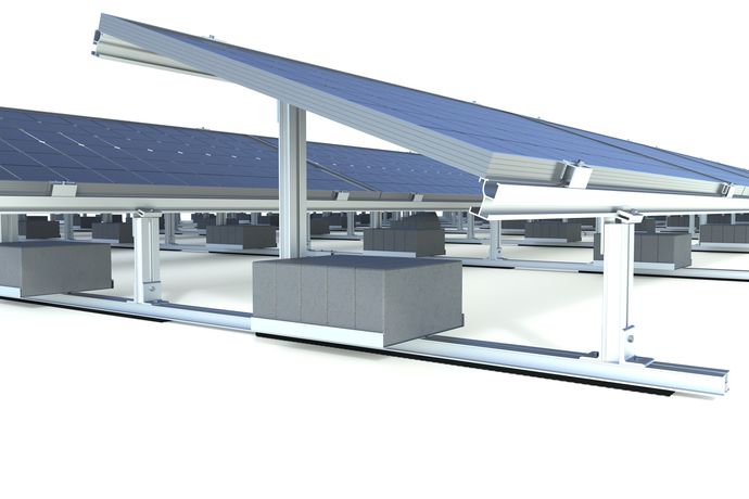 Sunrail Performance Flat Roof Solar Pv Racking System