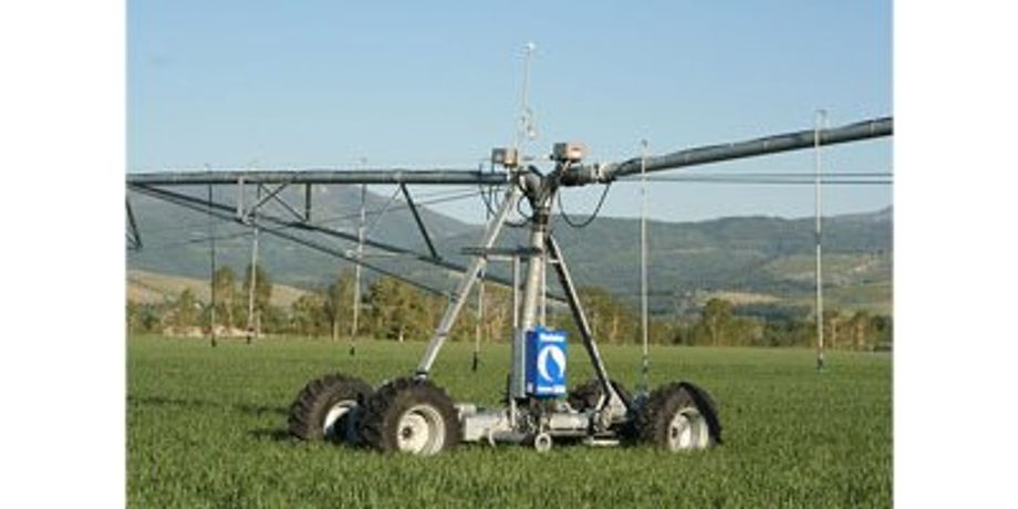 Lateral Irrigation Systems Lateral Move Irrigation System Stock Photo