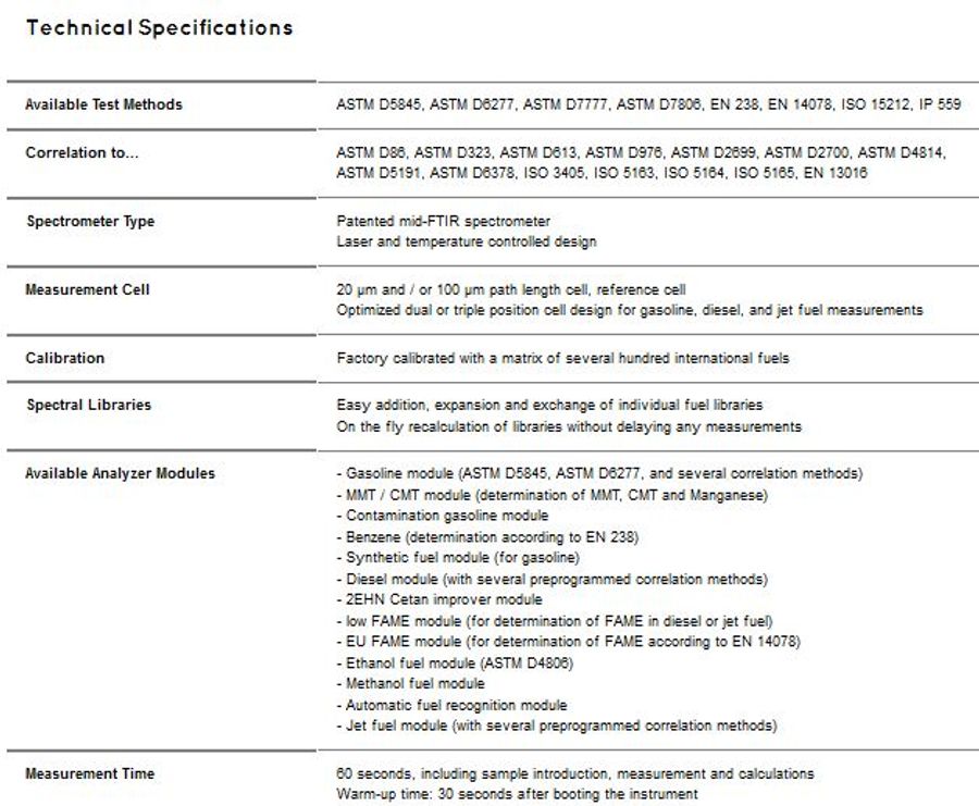ERASPEC Spectral Fuel Analysis In Seconds