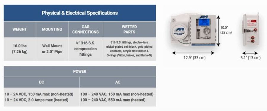AMI - 2010BX - Oxygen Analyzer - Trace Oxygen Analyzer - Permanent ...