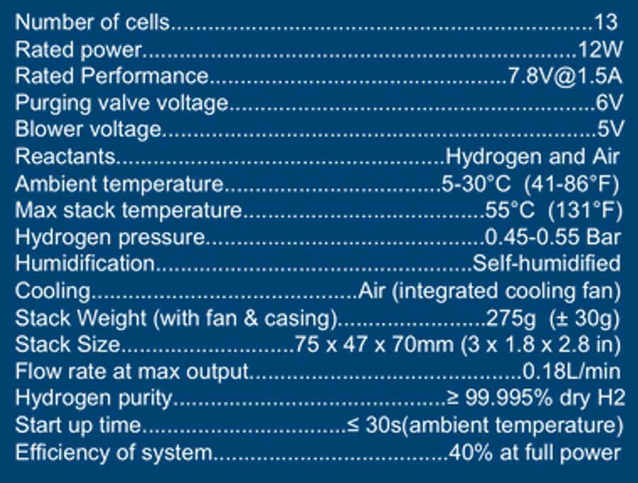 Horizon - H-12 PEM- 12W- FCS-B12 - H Series - Air Cooled ...