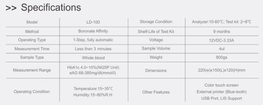 Labnovation LD-100 POCT Hba1c Analyzer