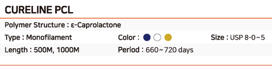 CURELINE PCL Absorbable Suture Materials