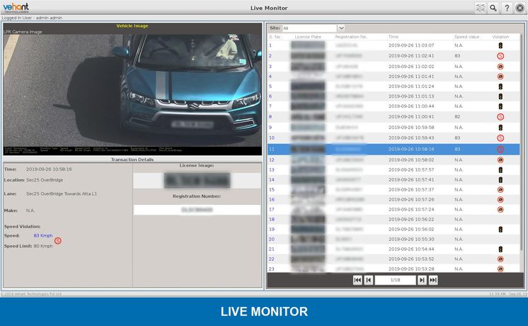 Trafficmon Speed Violation Detection System