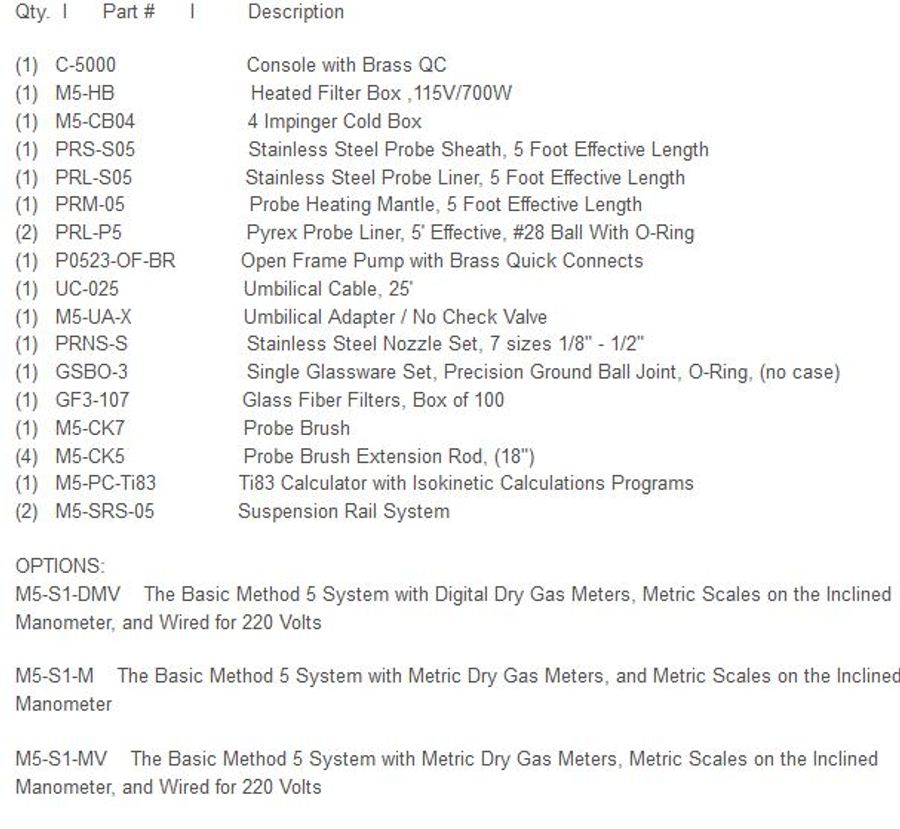 ESC - M5-S1 - Isokinetic Sampling Systems - Method 5 Manual - Basic ...