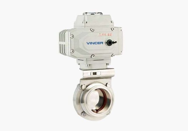 Vincer Ve20 K Electric Actuated Butterfly Valve Electric Sanitary