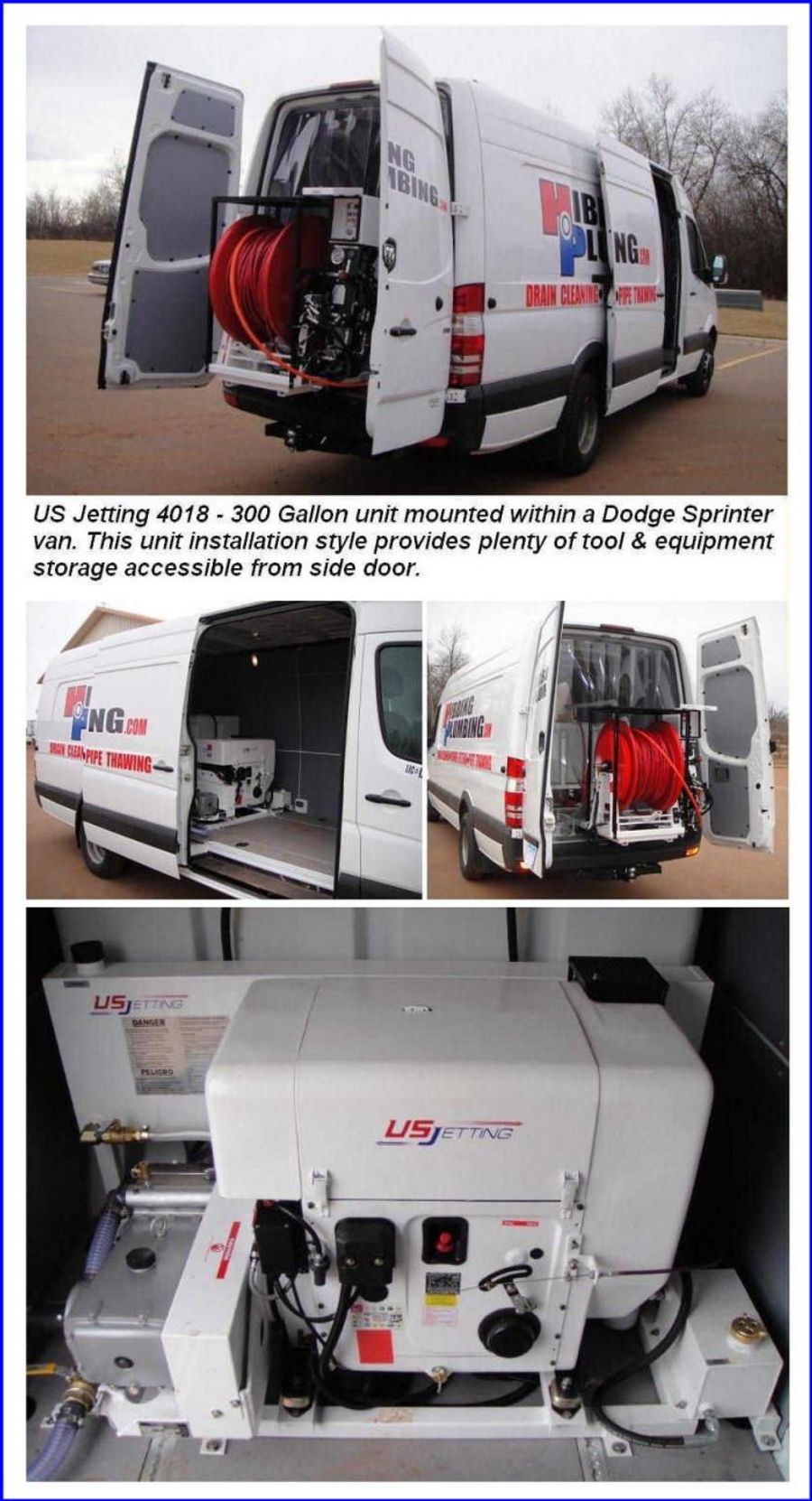 US Jetting Van Pack Jetters