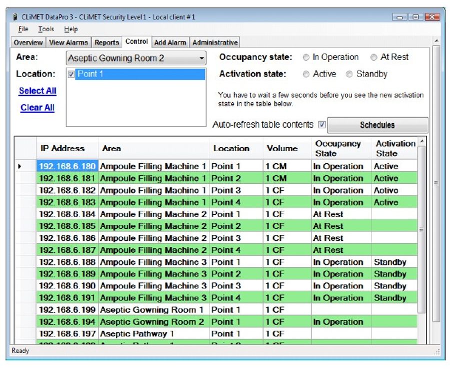 Datapro 3.0 Remote Sensor Particle Counters Software