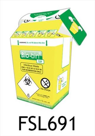 Bio-Bin - FSL691 - 1 Litre Bio Bin - 1 Litre Yellow Cardboard ...