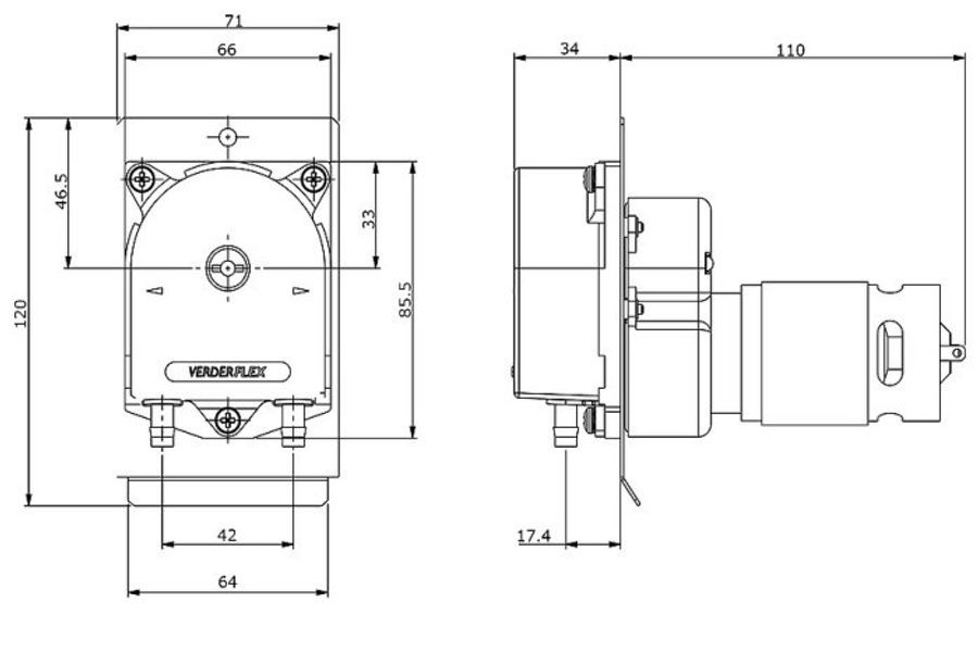 Verderflex - M500 - Peristaltic OEM Pumps - OEM Peristaltic Pump By ...
