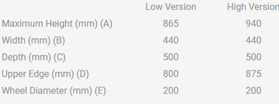 Helesi - Plastic Waste Bins - 2 Wheeled Bins - 80 Lt Low/High ...