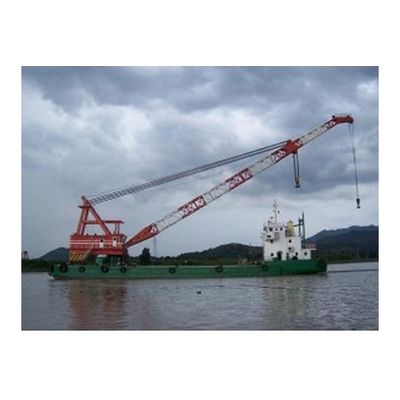 100T Floating Crane Barge