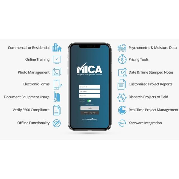 MICA Water Mitigation Management Software