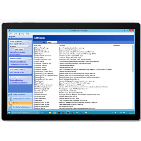 Guideware Desktop LDAR Program Manage Software with Confidence