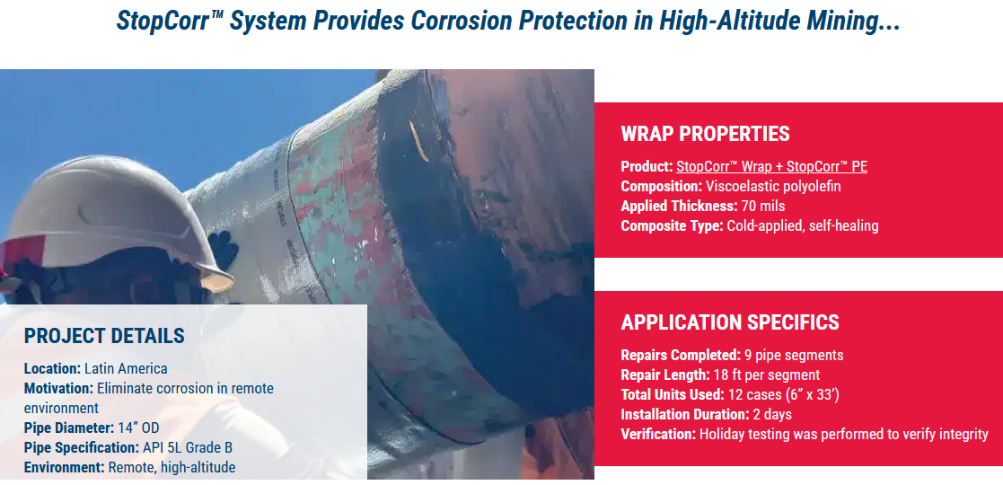 Stopcorr System Provides Corrosion Protection in High Altitude Mining ...