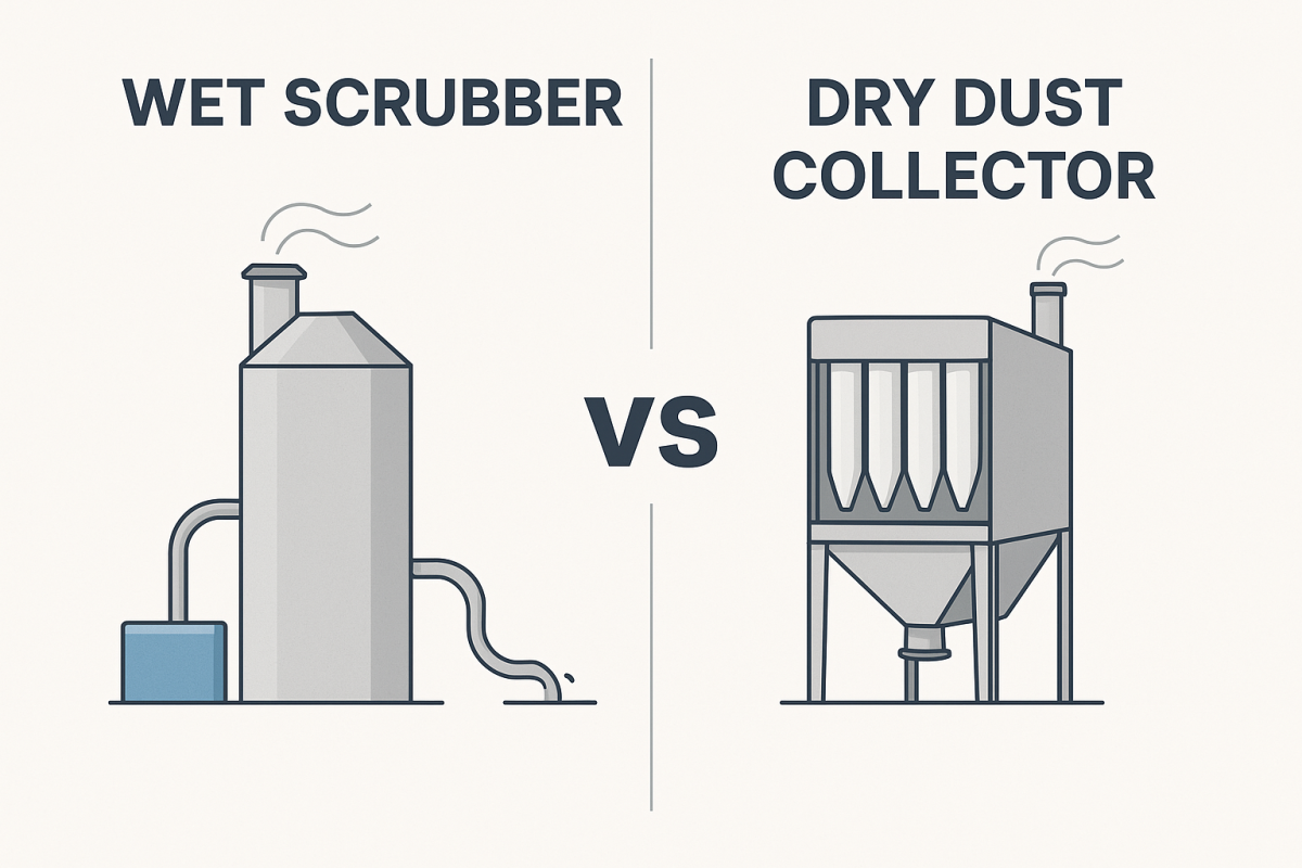 Difference Between Wet Scrubbers and Dry Dust Collectors